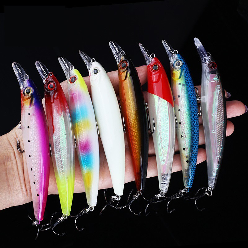 1Pcs Classical Minnow Fishing Lure 11cm 13g Swimbait Floating Bass Hard ...