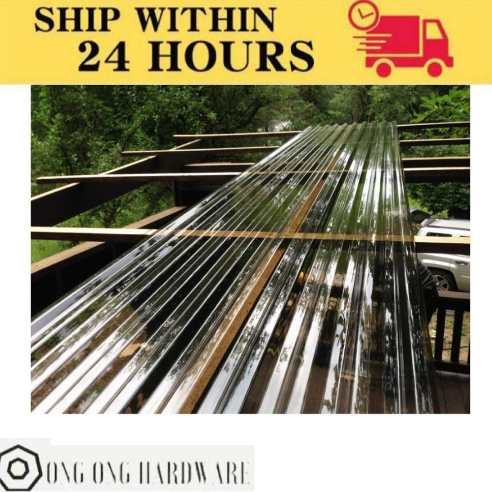 ATAP CERAH LUTSINAR 1mm ± / CORRUGATED POLYCARBONATE TRANSPARENT ROOF ...