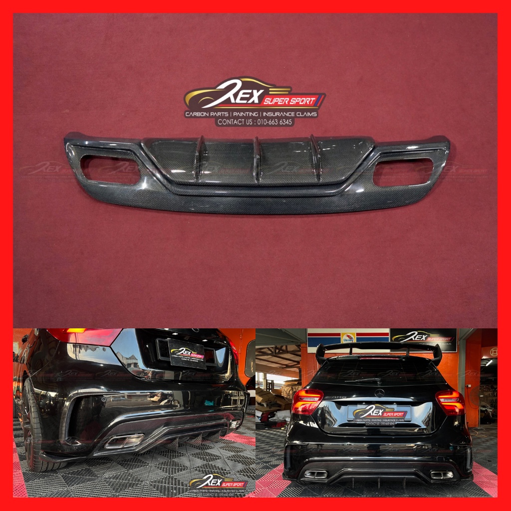 Mercedes Benz A-CLASS W176 A180 A200 A250 A45 Rear Diffuser Varis Real ...