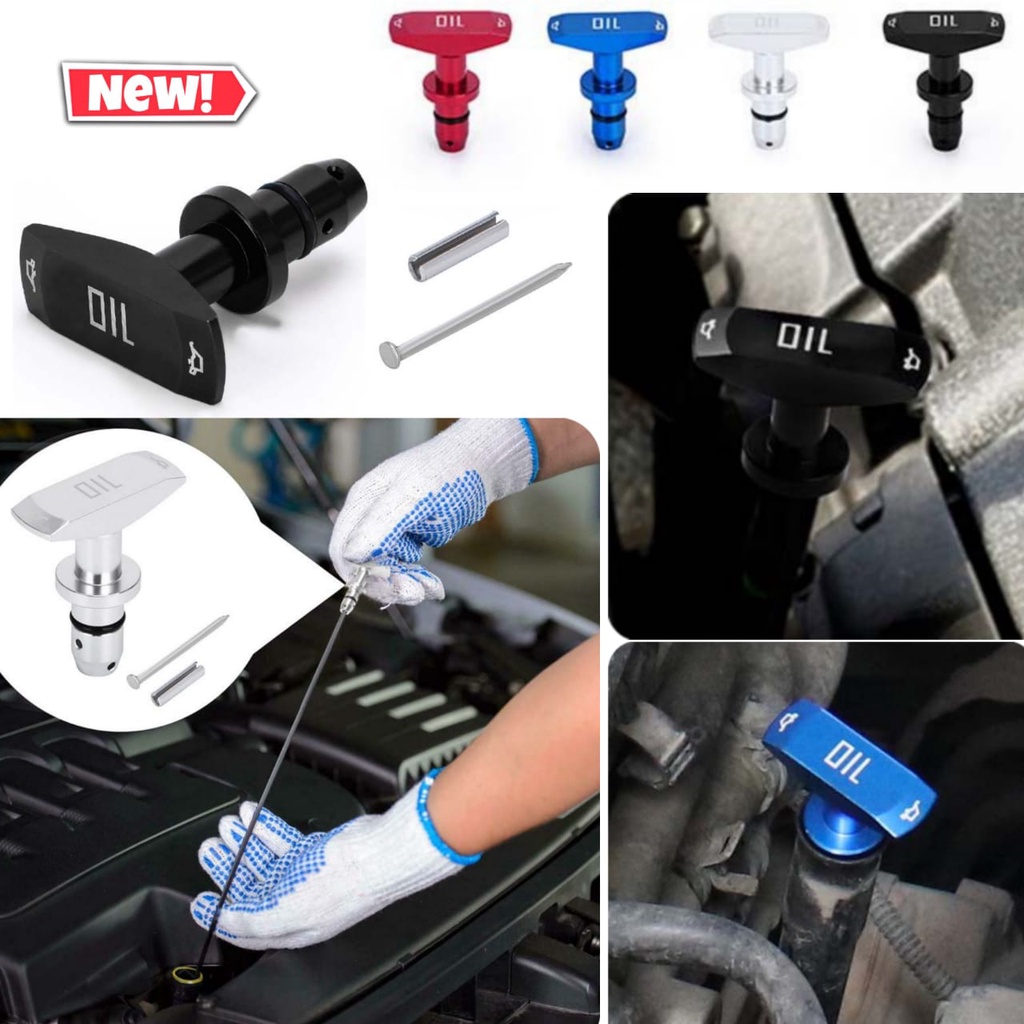🔥NEW ARRIVAL🔥Car Oil Dipstick Engine Oil Pullhandle Aluminum Universal ...
