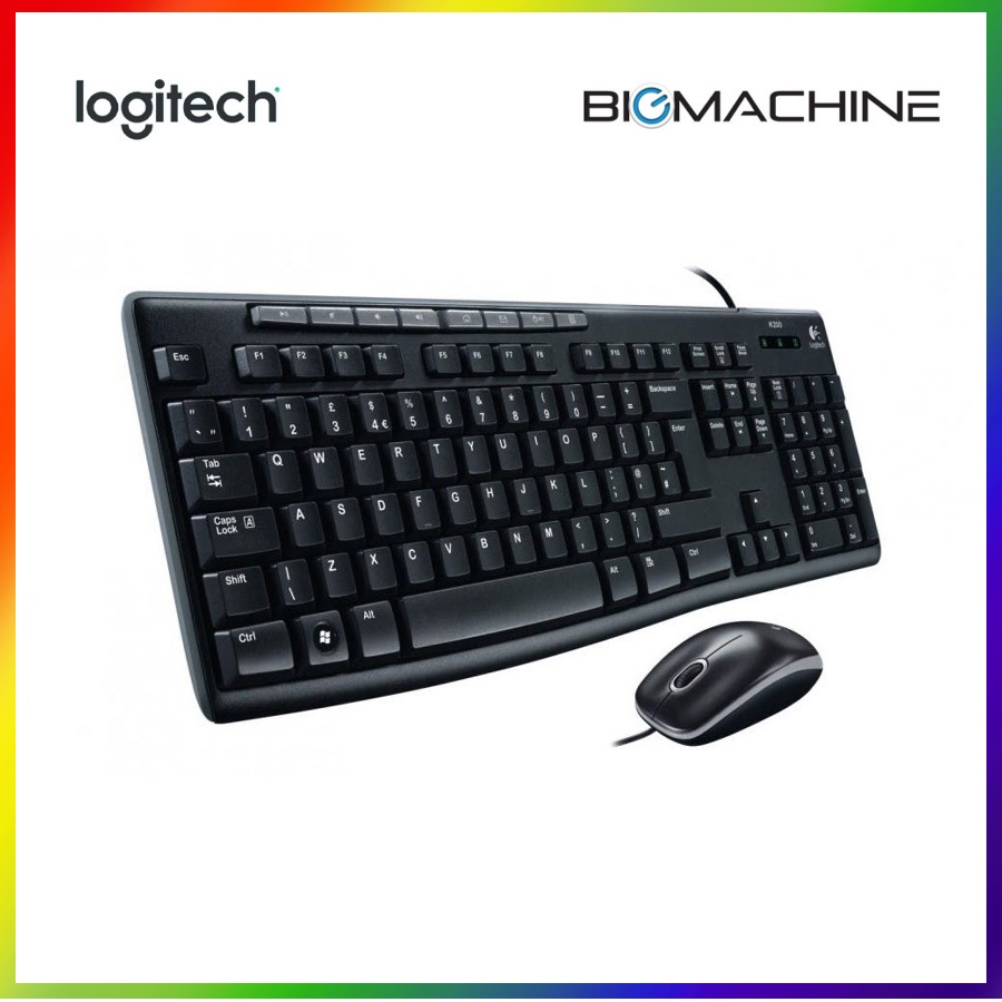 Logitech MK200 Wired Keyboard/Mouse Media Combo (920-002693) | Shopee ...