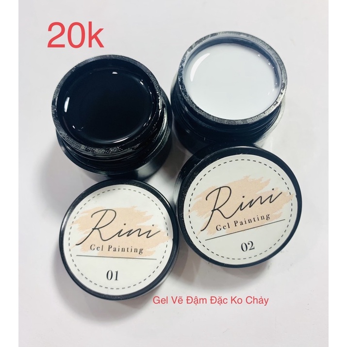 Rini White-Black Drawing gel Concentrated type that doesn't flow (There ...