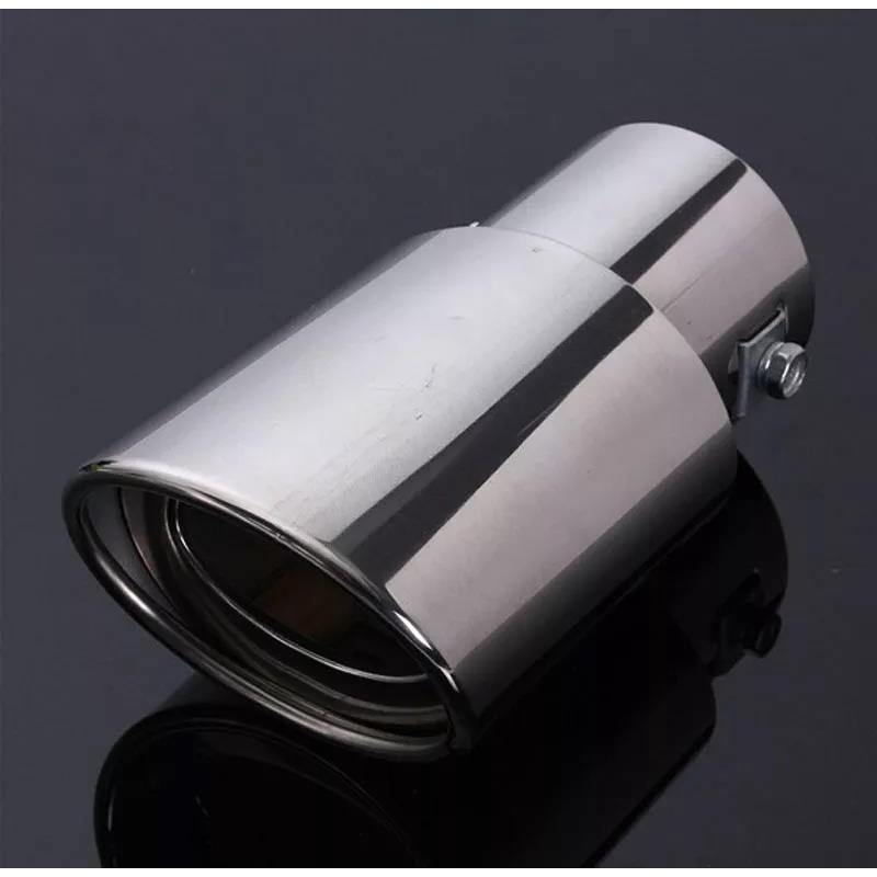 Auto Partner Universal Chrome Stainless Steel Car Rear Round Exhaust ...
