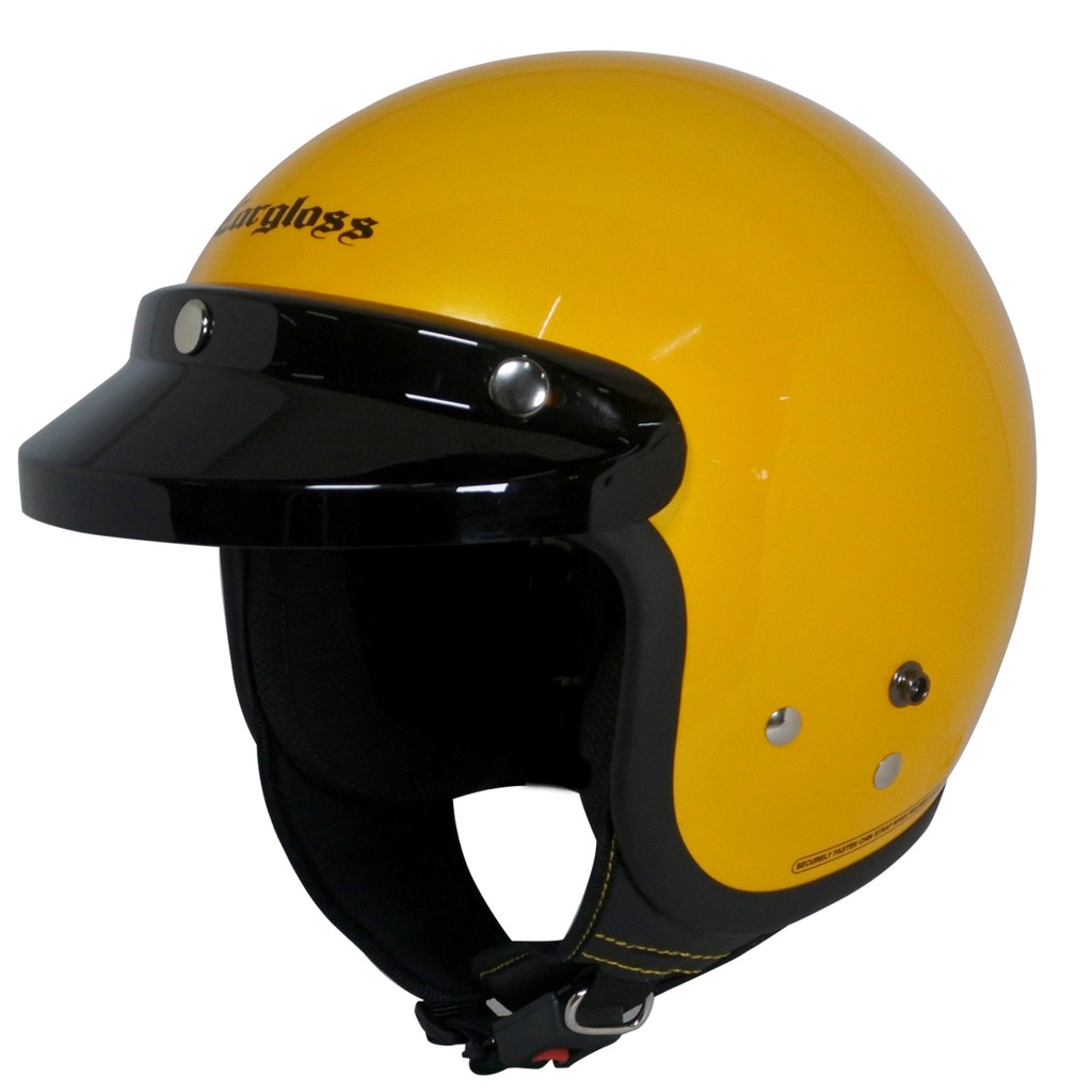 Cargloss Helmet Original CFM Retro Half Face - Exotic Yellow Glossy ...