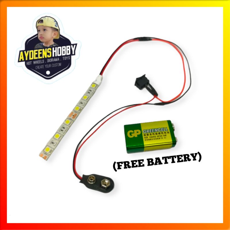 DIORAMA LED LIGHT SET (6 LED) WITH ON/OFF SWITCH (FREE BATTERY ...