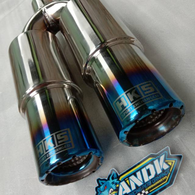Hks car exhaust mini branch blue GRANDMAX LUXIO FUTURA AVANZA XENIA ...