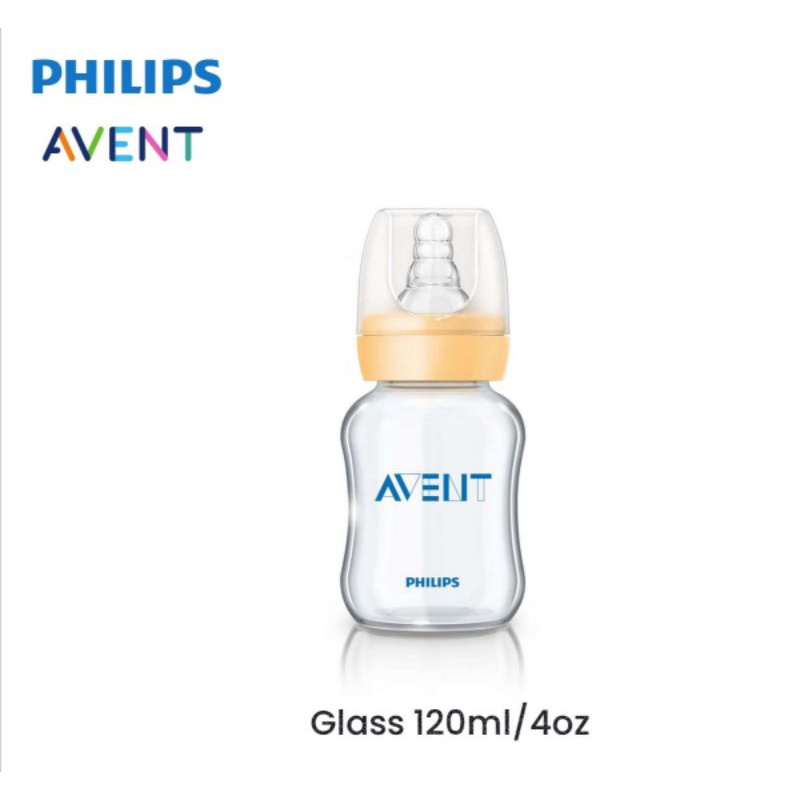 Philips Avent Glass Feeding Bottle 4oz /120ml Single Pack Without ...