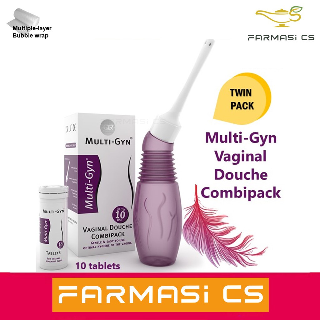 Multi-Gyn Vaginal Douche Combipack (Douche + 10 tablets) x 2 Boxes (TWIN) EXP:11/2026 [ Hygiene ...