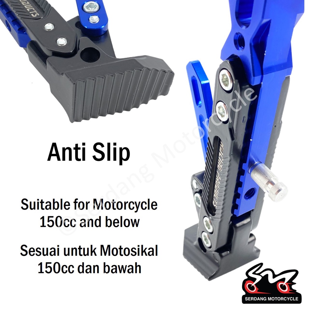 Adjustable Side Stand Motorcycle Kickstand Tongkat Motor Motosikal Y15 ...