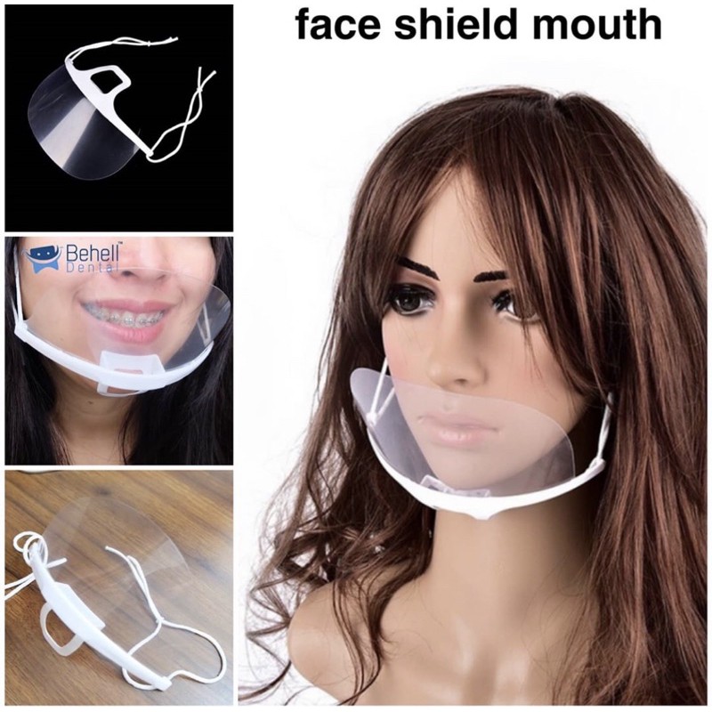 Transparent Plastic mouth Cover mask face Shield mask mouth mask ...