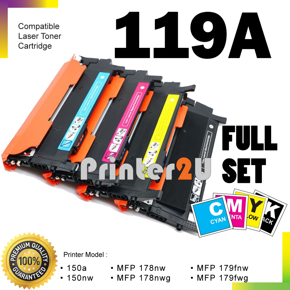 Compatible HP-119A W2090A W2091A W2092A W2093A for Color Laser 150a ...