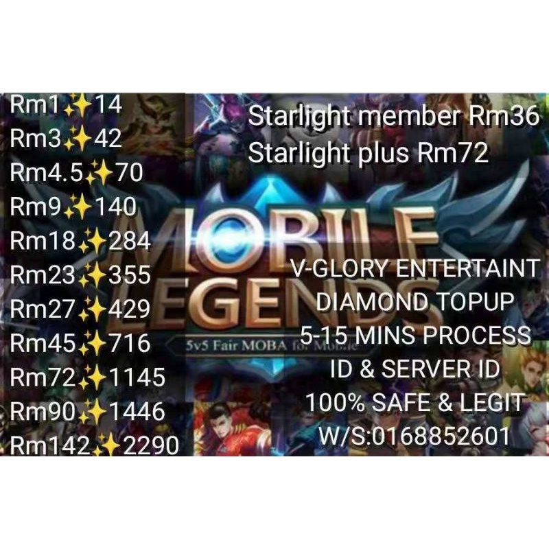 MLBB Diamonds Mobile Legends Diamond (1145-2290) | Shopee Malaysia