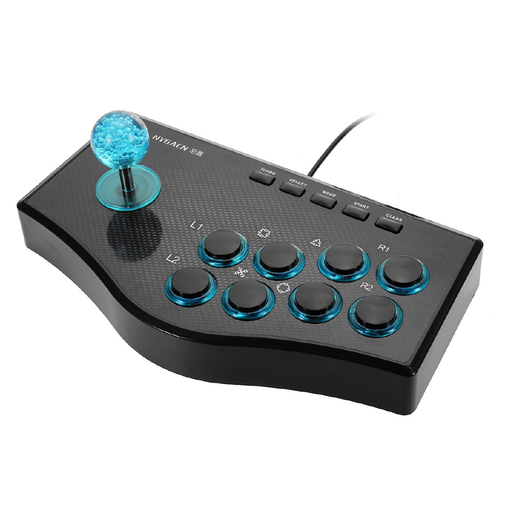 Black Game Usb Rocker Controller Arcade Joystick Gamepad Fighting Stick For Android Plug And