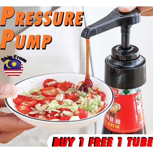 Pam Botol Saus | Pressure Pump Bottle Nozzle Dispenser Universal for ...