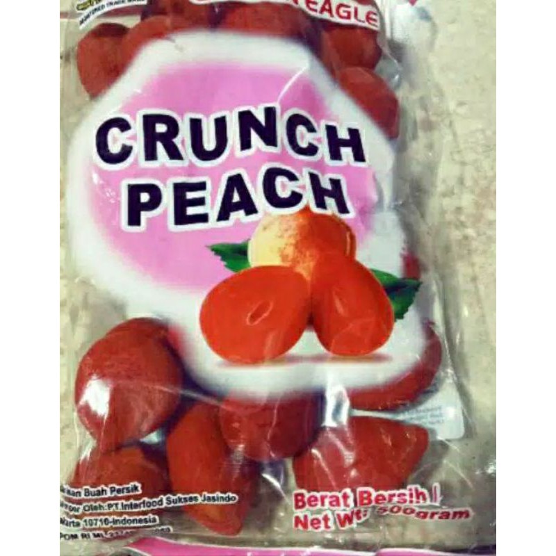 MERAH Candied peaches, sweets, red fruit, peach crunch, 500g | Shopee ...