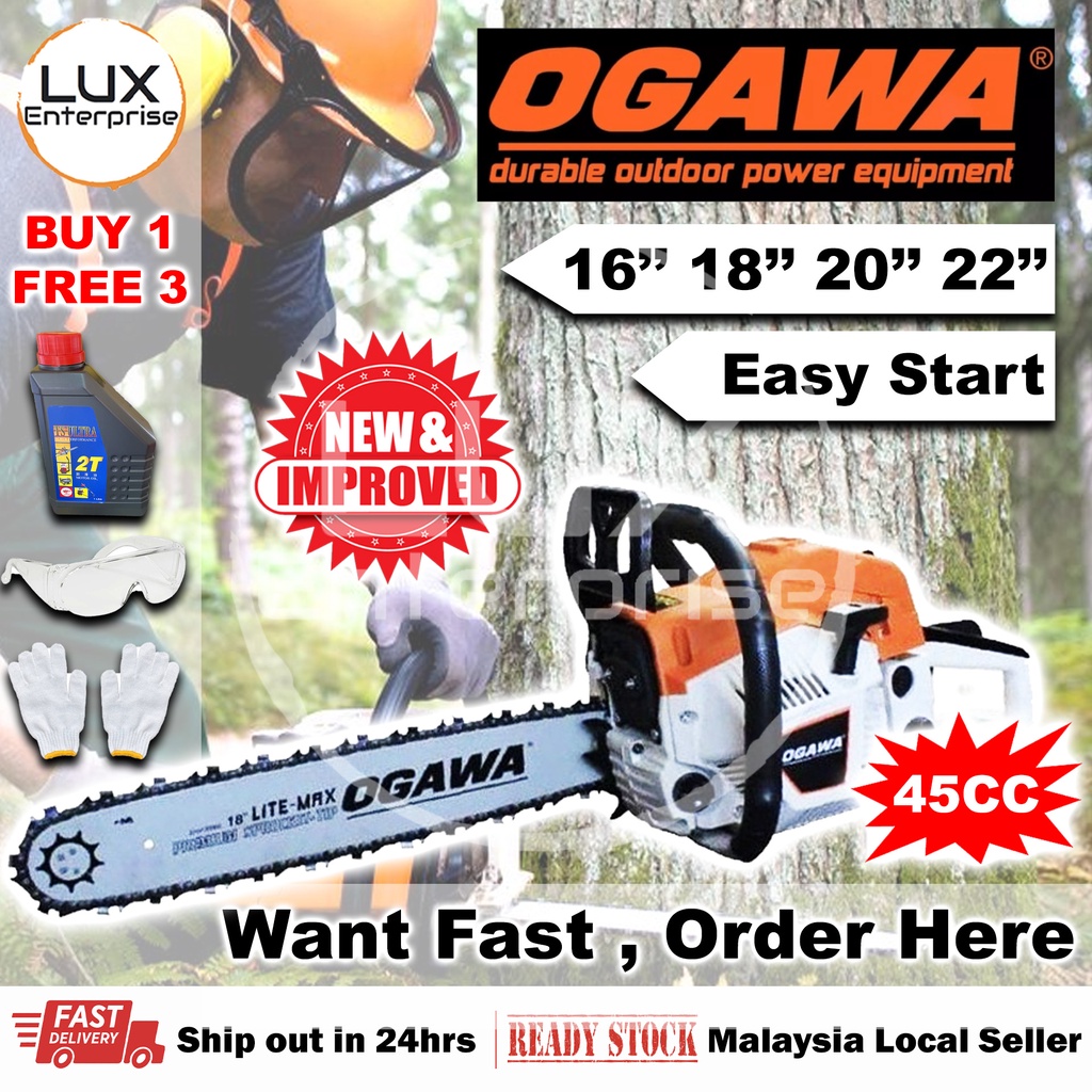 🔥READY STOCK🔥Ship in 24 Hrs🔥UPGRADED 16"/18"/20"/22" Ogawa Chainsaw ...