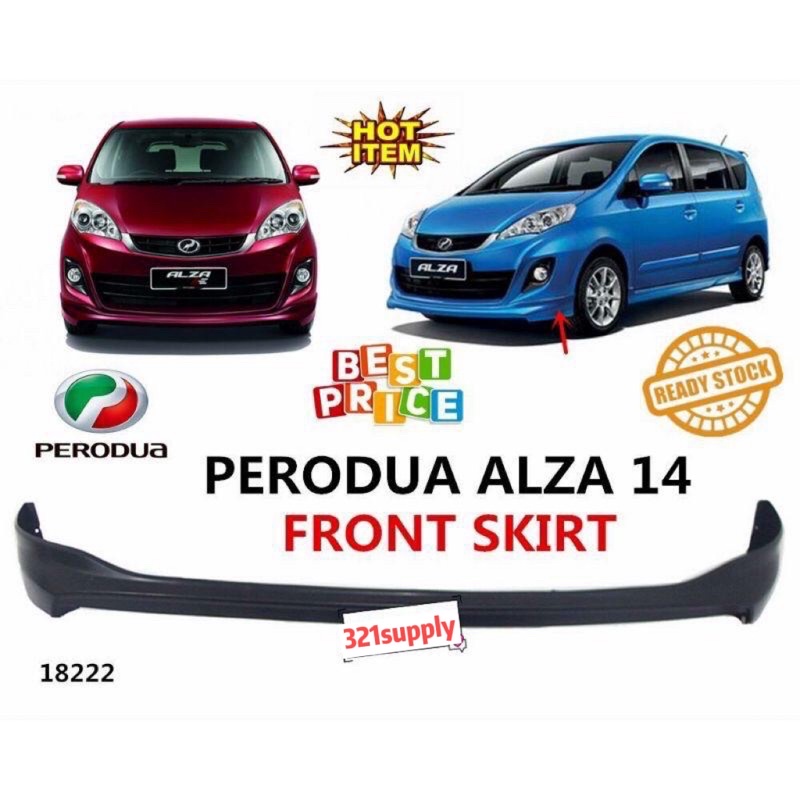 PERODUA ALZA 14 FRONT SKIRT PU | Shopee Malaysia