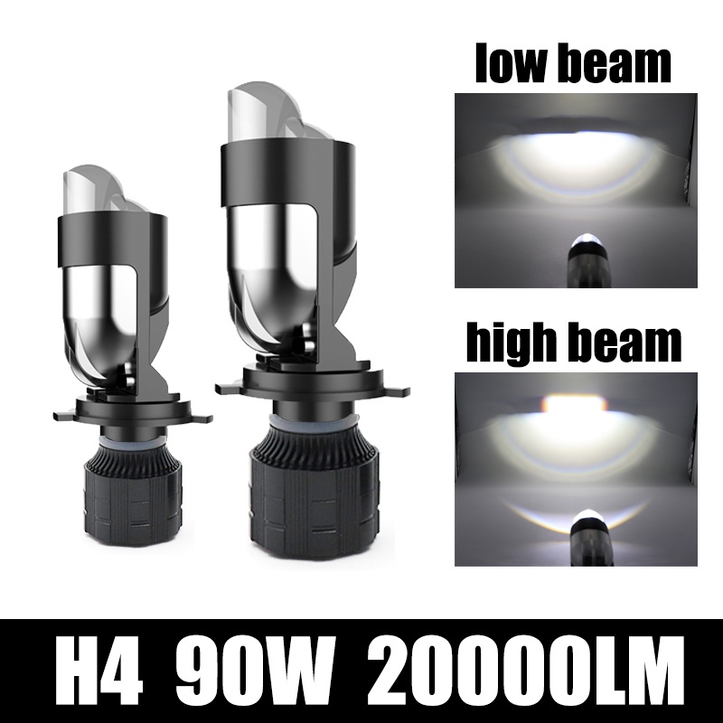 Canbus 90W/Pair Lamp H4 LED Mini Projector Lens Automobles Bulb 20000LM ...