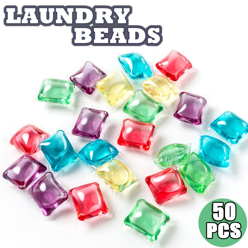 (50 PCS) Laundry Gel Beads magic Washing Cleaner Lasting Fragrance ...
