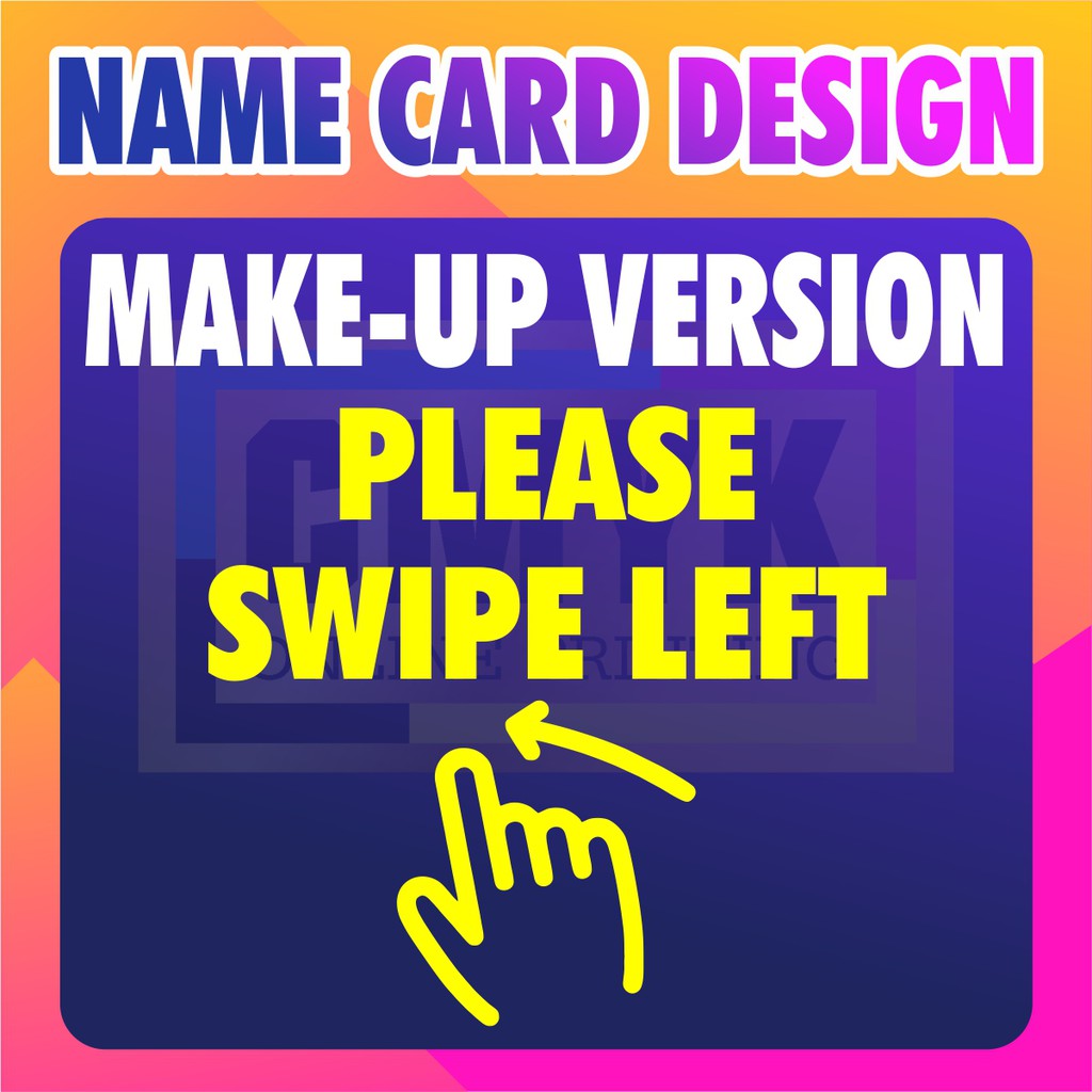 [TEMPLATE] KEDAI KECANTIKAN / MAKE-UP VERSION Business Card / Name Card ...