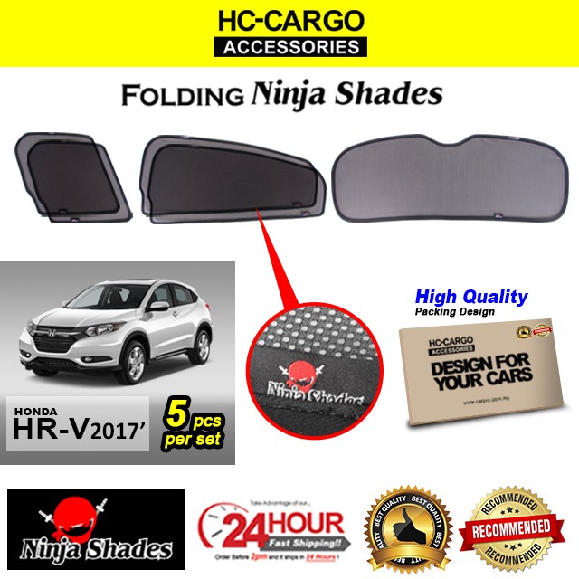 Honda HR - V HRV 2017 - 2021 Magnetic Ninja Shades Sunshade (5 Pcs ...