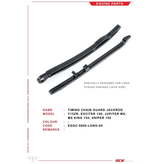 SCK RS150/LC135/Y15ZR RACING TIMING CHAIN GUARD FOR JET UP USE | Shopee ...