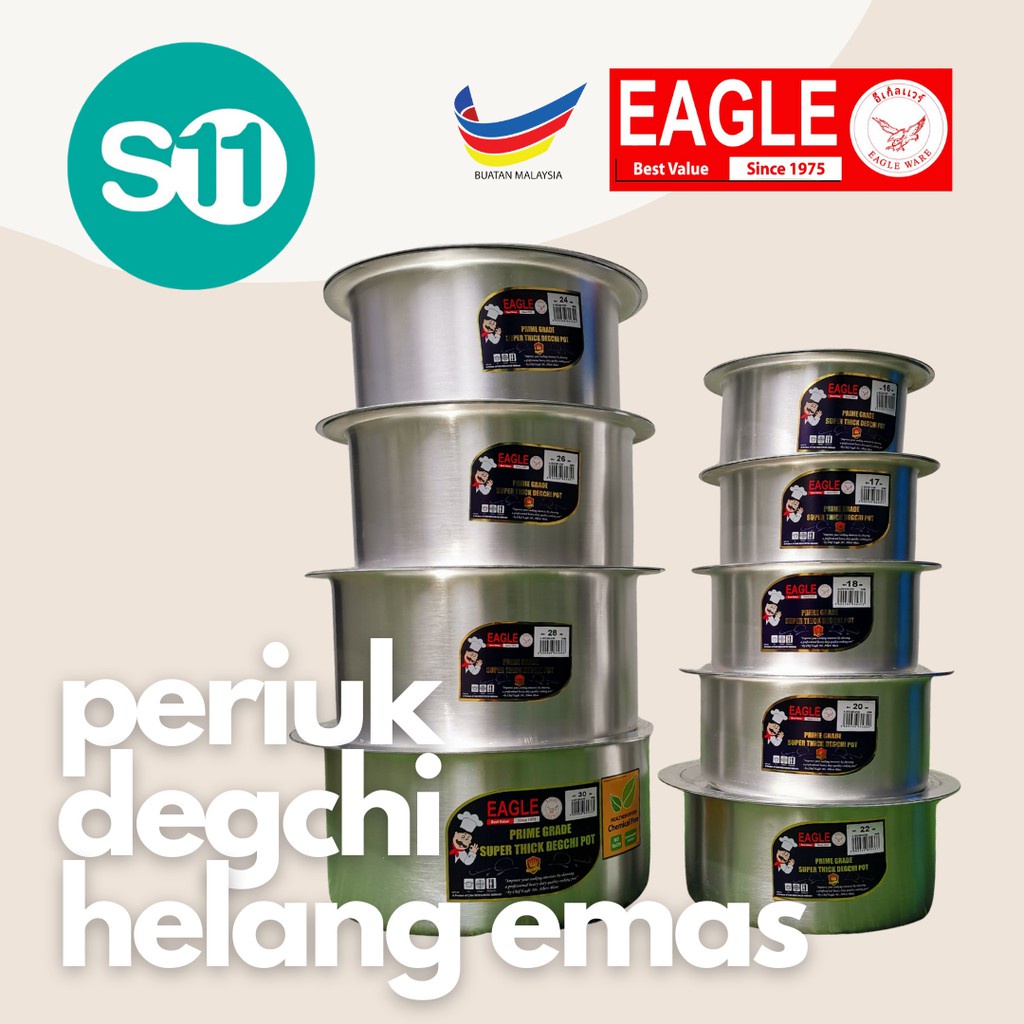 S11 Helang Periuk Degchi Helang Emas Degchi Pot Eagleware Extra Tebal ...