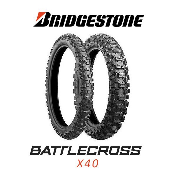BRIDGESTONE BATTLECROSS X40 TT (Front/Rear) (Off Road + Motocross ...