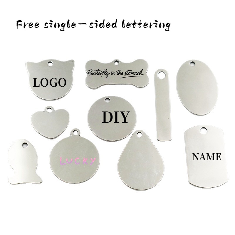 Stainless steel material No word Anti-lost number License plate ...