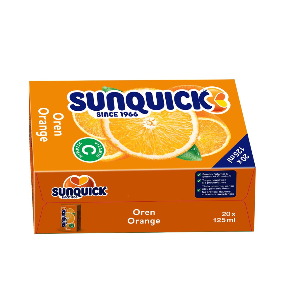 [Carton Deal] Sunquick Fruit Drink - Orange (20 x 125ml) | Shopee Malaysia