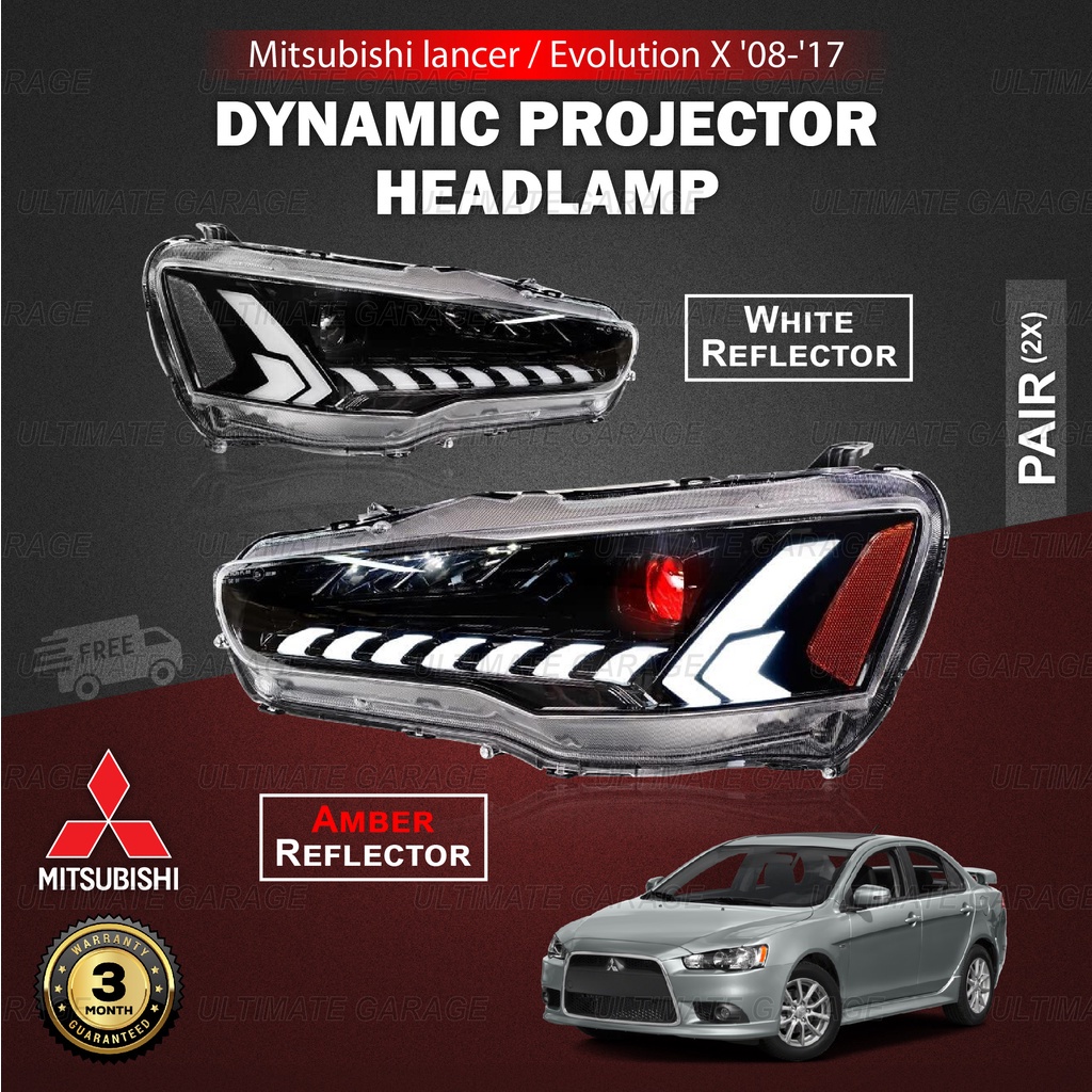 VLAND V4 Mitsubishi Lancer EVO X Proton Inspira LED Dynamic Projector ...