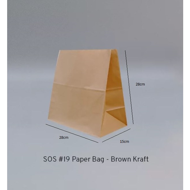 Beg Kertas (100 PCS+-) Sos Paper Bag / Kraft Paper Bag Block Bottom ...