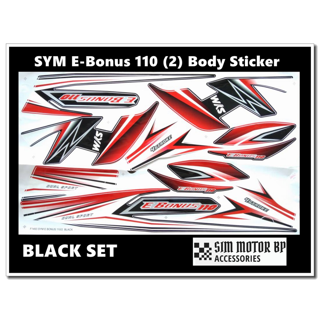 SYM E-Bonus 110 (2) Body Sticker F1493SYM | Shopee Malaysia