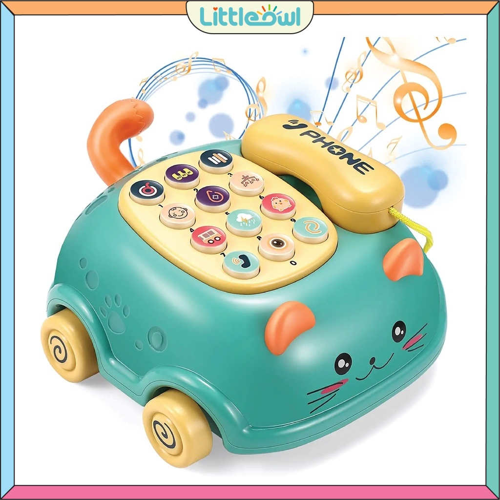 English Mini Cat Telephone Baby Phone Toy | Shopee Malaysia