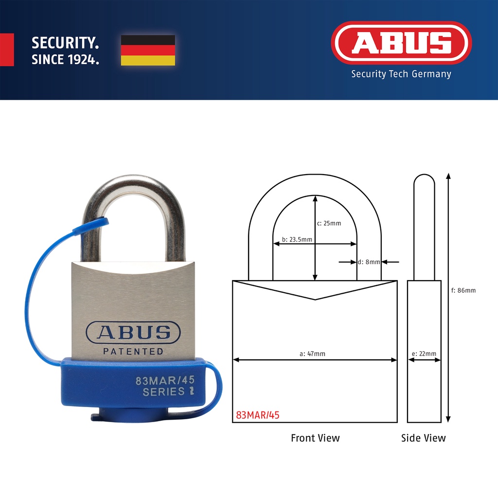 Abus 83MAR/45 Mariner, 83WPIB/53 Submariner Padlock & 83WP/53 Extreme ...