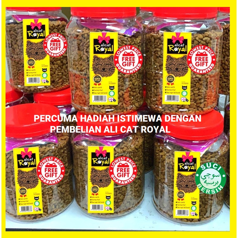 Makanan kucing Royal Ali cat 1kg ( sebekas ) Najis kucing kurang berbau ...