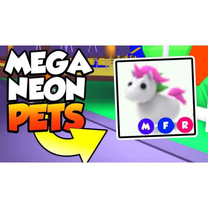 Adopt Me Legendary Mega Neon Unicorn Fly Ride(MFR) | Shopee Malaysia