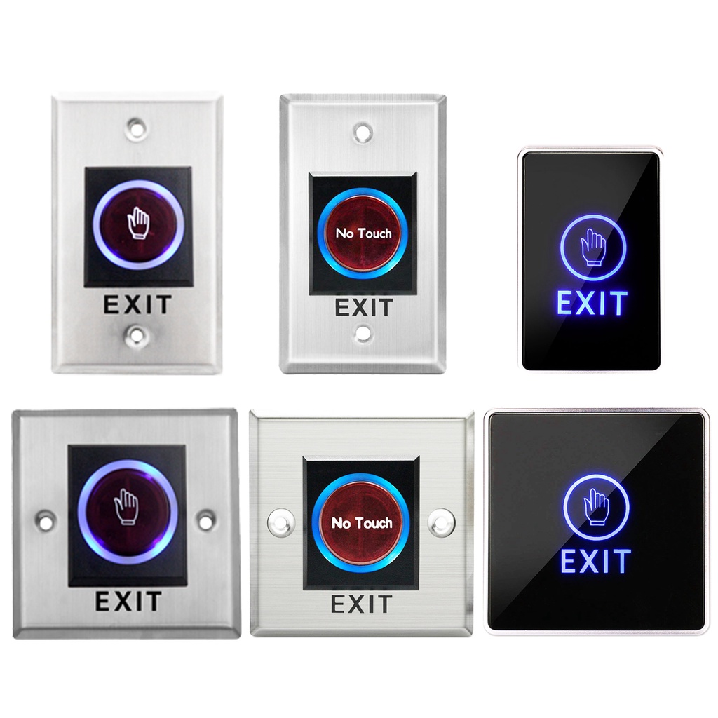 Door Exit Push Button Release Switch Opener NO COM NC LED light For ...