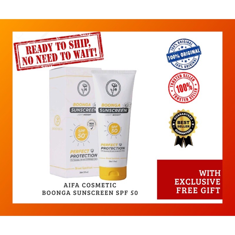 🔥𝗛𝗢𝗧 𝗜𝗧𝗘𝗠🔥 AIFA COSMETICS BOONGA SUNSCREEN SPF 50 | Shopee Malaysia