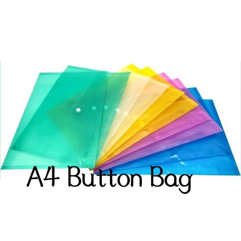 JOO HUAT A4 JH 2091 18C Colour Clear PVC Button Bag ( FILE POCKET ...