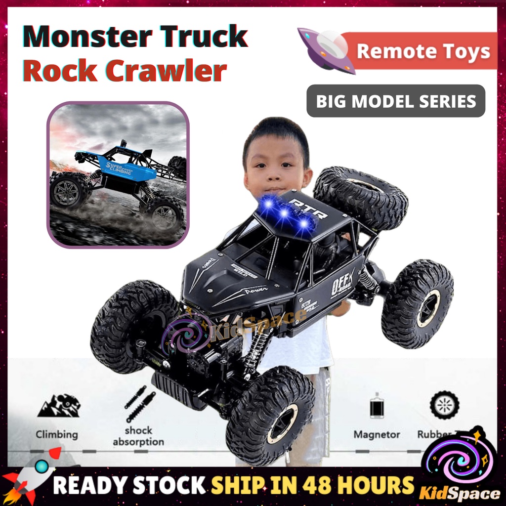 KidSpace 1:12 RC Car Rock Crawler 4WD Alloy High Speed Off-Road Remote ...