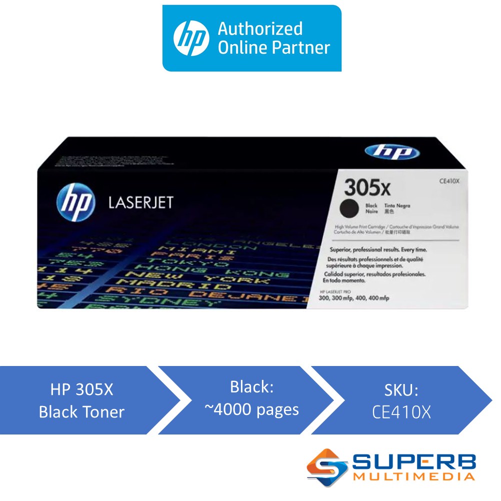 HP 305X High Yield Black Original LaserJet Toner Cartridge | Shopee ...
