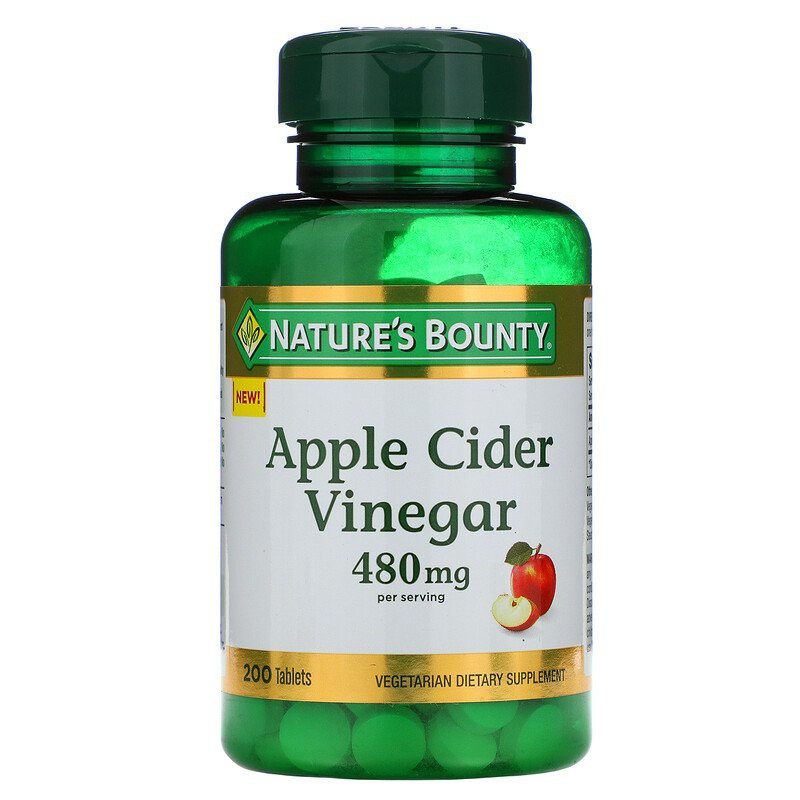 Nature's Bounty, Apple Cider Vinegar, 480 mg, 200 Tablets (240 mg per Tablet) | Shopee Malaysia