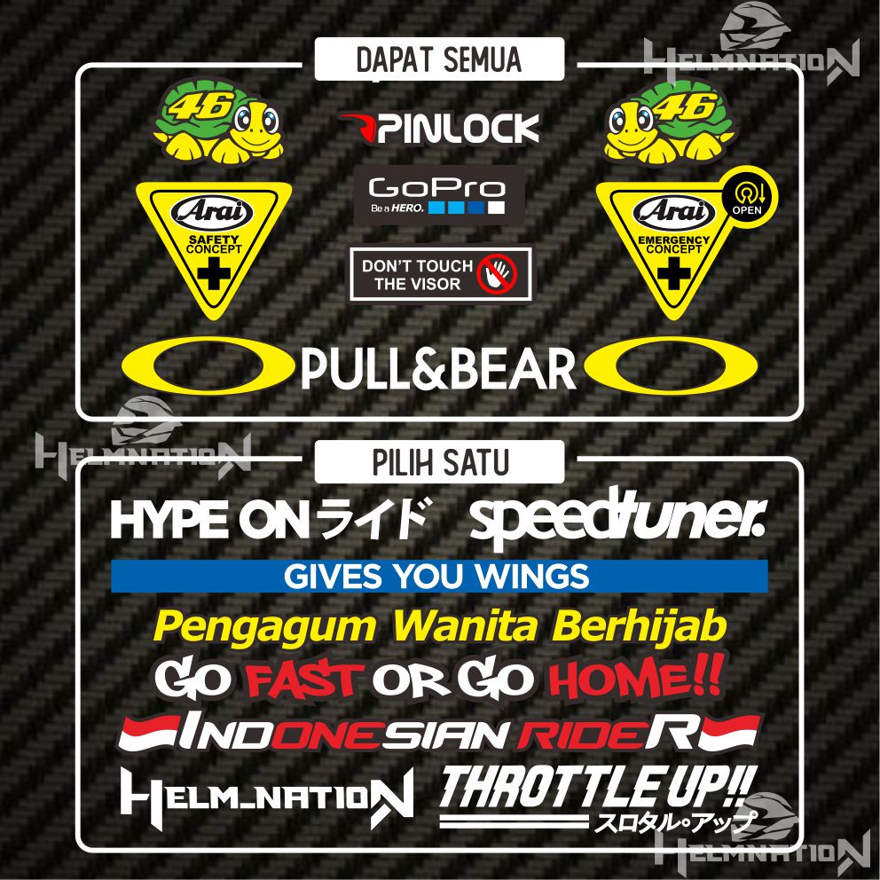 Value Set of Arai Helmet Visor Sticker Package | Shopee Malaysia