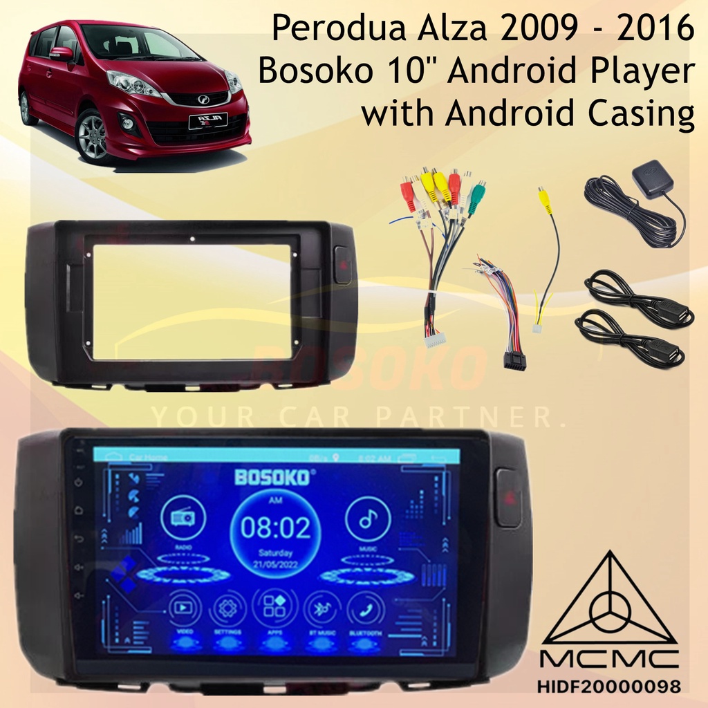 Perodua Ala 2008 - 2016 / Alza Old 10'' Bosoko Android Player 1GB ...