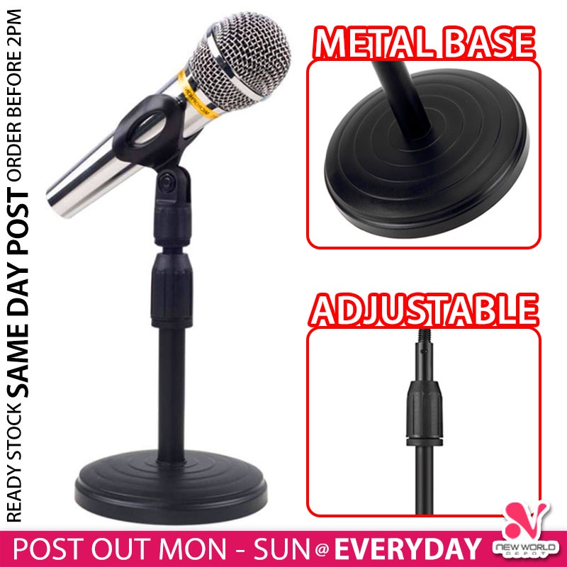 𝗥𝗘𝗧𝗥𝗔𝗖𝗧𝗔𝗕𝗟𝗘 》 Mic Microphone Stand Holder Live Recording Stream WS858 ...