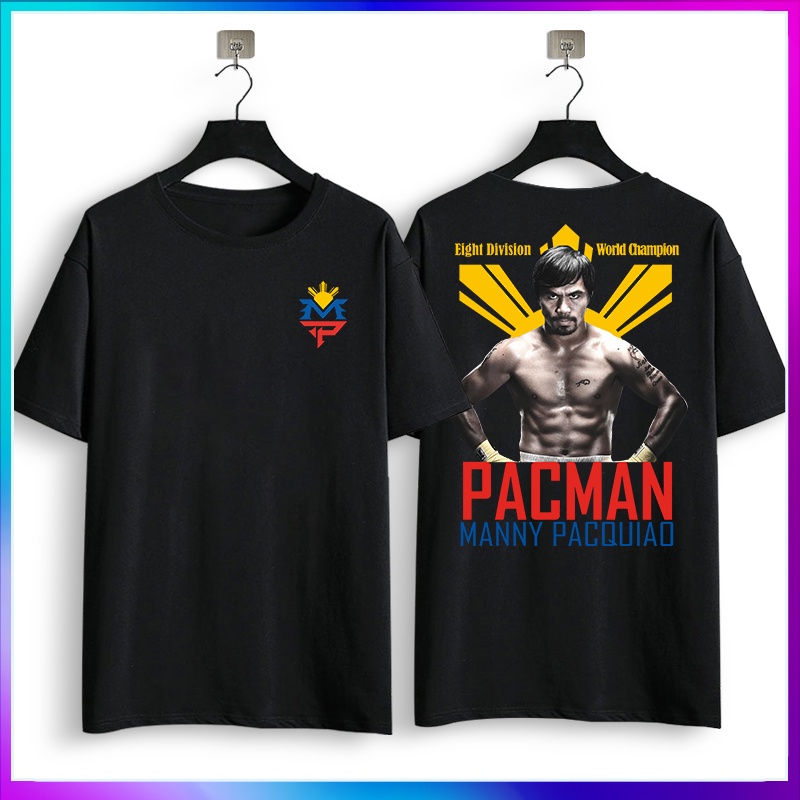 12-MANNY PACQUIAO PACMAN SHIRT Lelaki sejuk cetak baju Koran hiphop ...