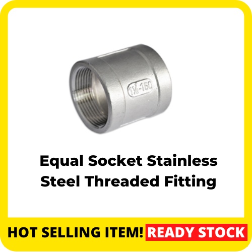 Equal Socket Banded Socket Stainless Steel SUS304 Threaded Fitting ...