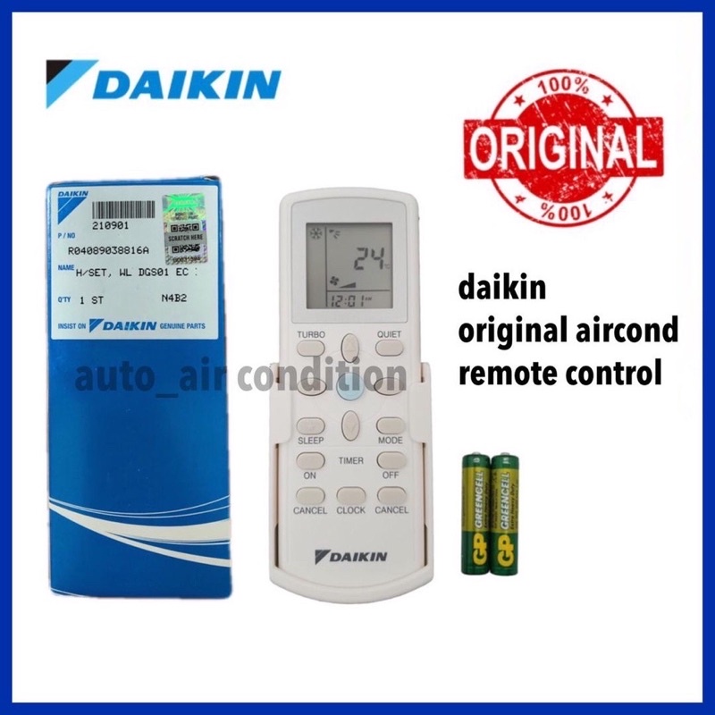 100% Genuine Original Daikin Aircond Air Cond Air Conditioner Remote ...