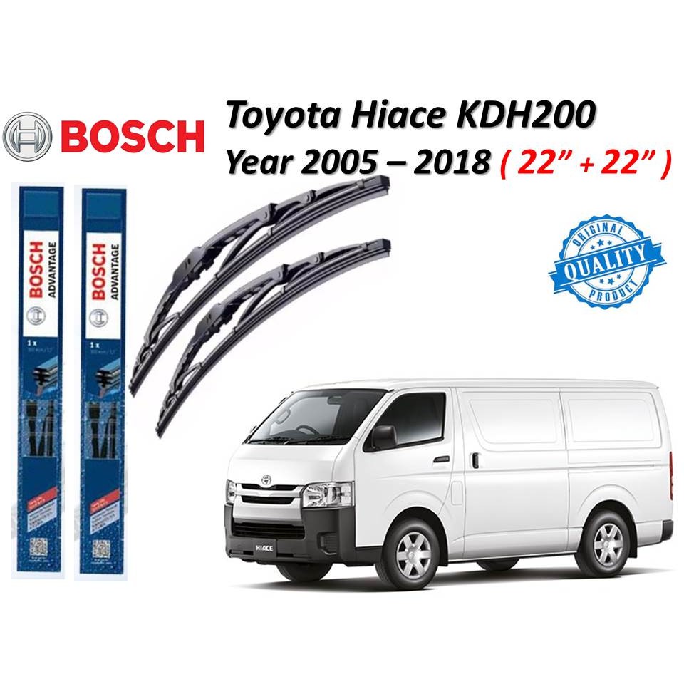Bosch Advantage Wiper For Toyota Hiace KDH200 2005-2018 ( 22" + 22" ) | Shopee Malaysia